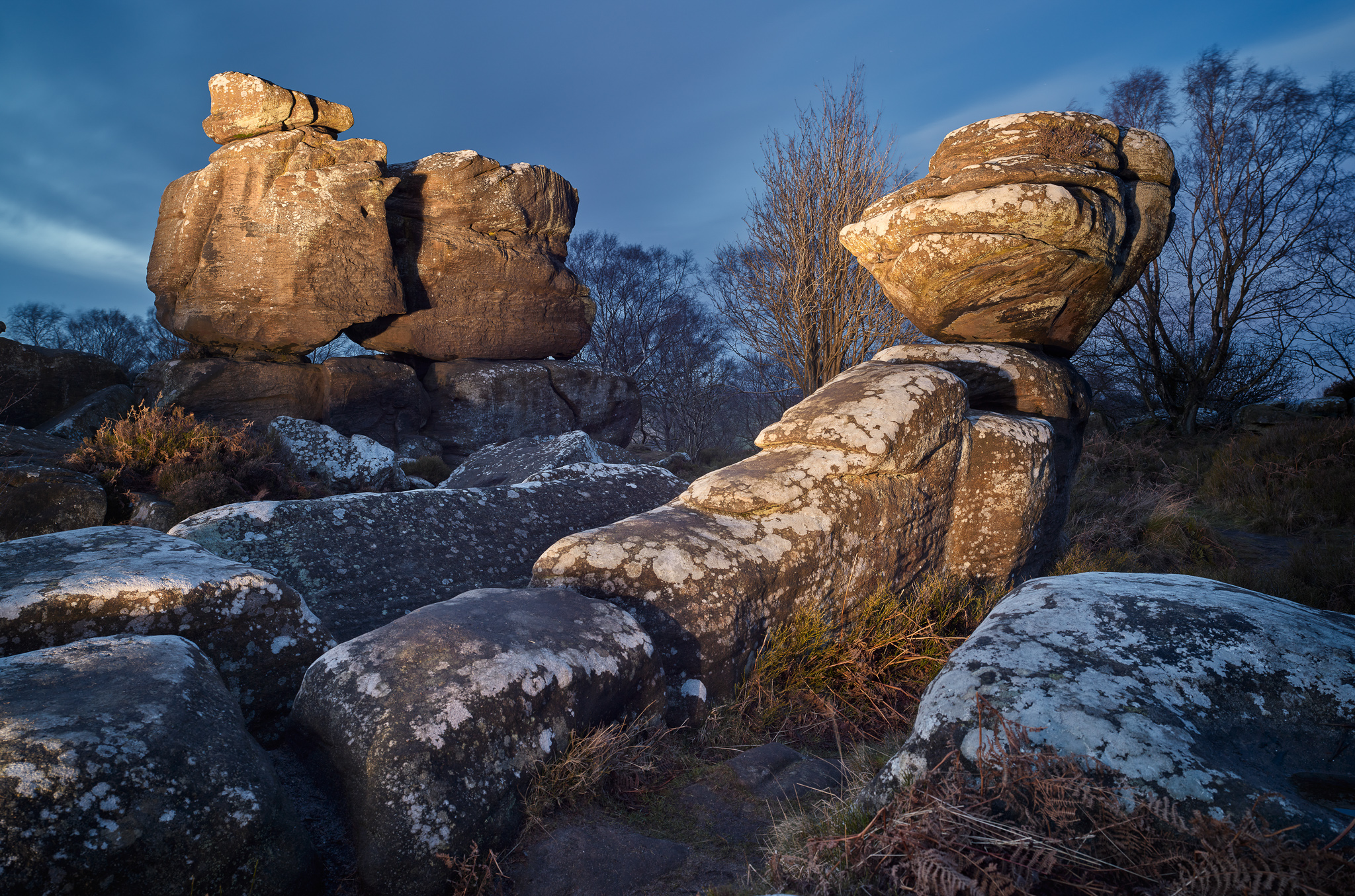 PerchedRocks_Twilight | On Landscape