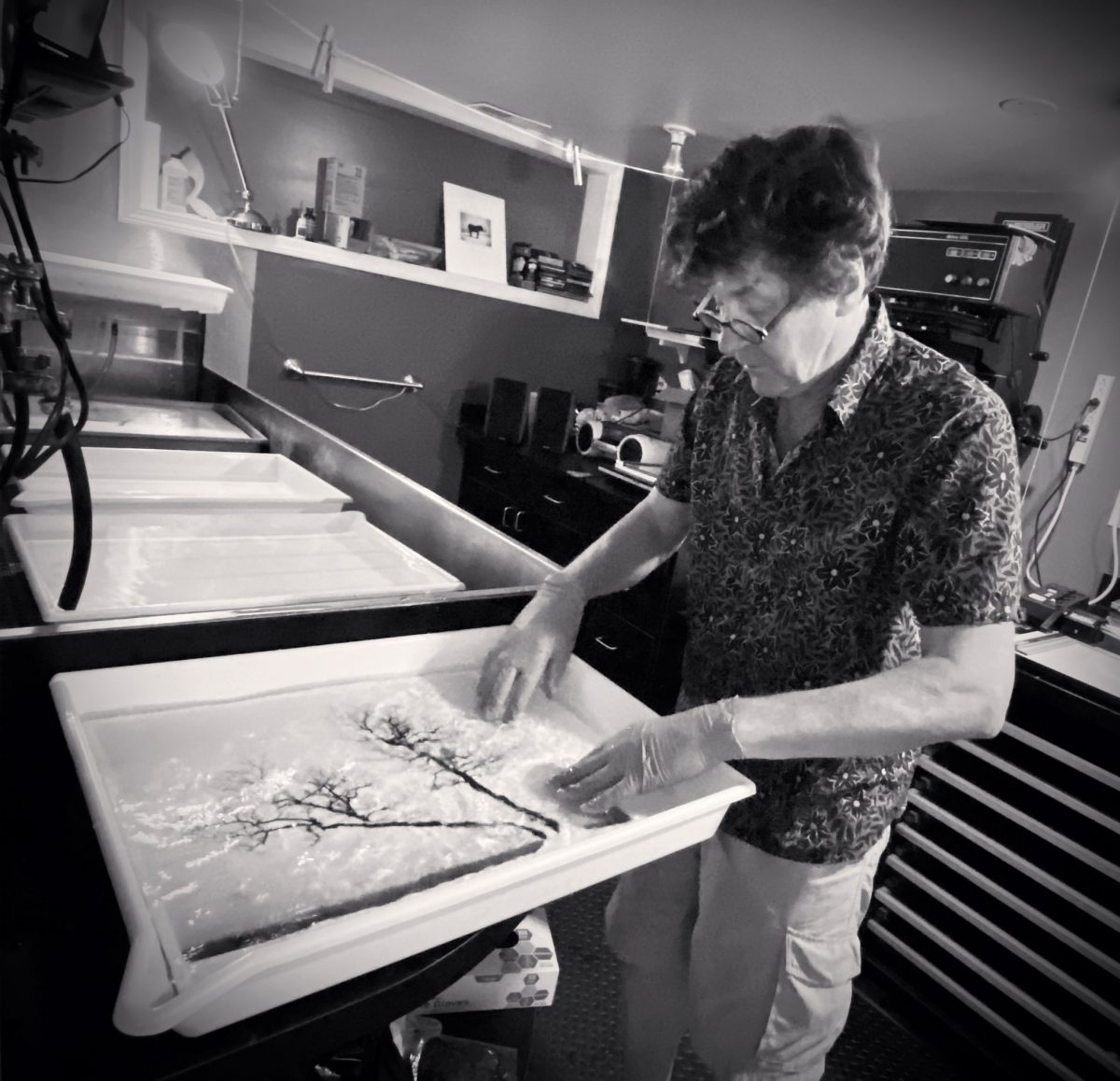Michael Kenna Working On A 15x15” Print Of Two Leaning Trees, Study 3 ...